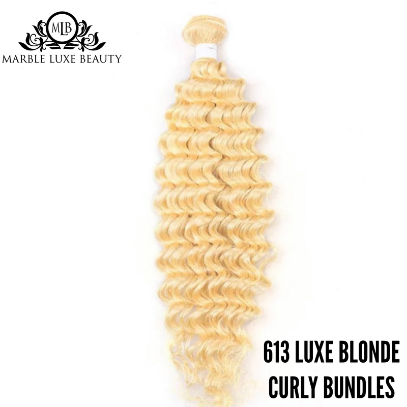 #613 LUXE BLONDE (DEEP CURLY) - SINGLE BUNDLE